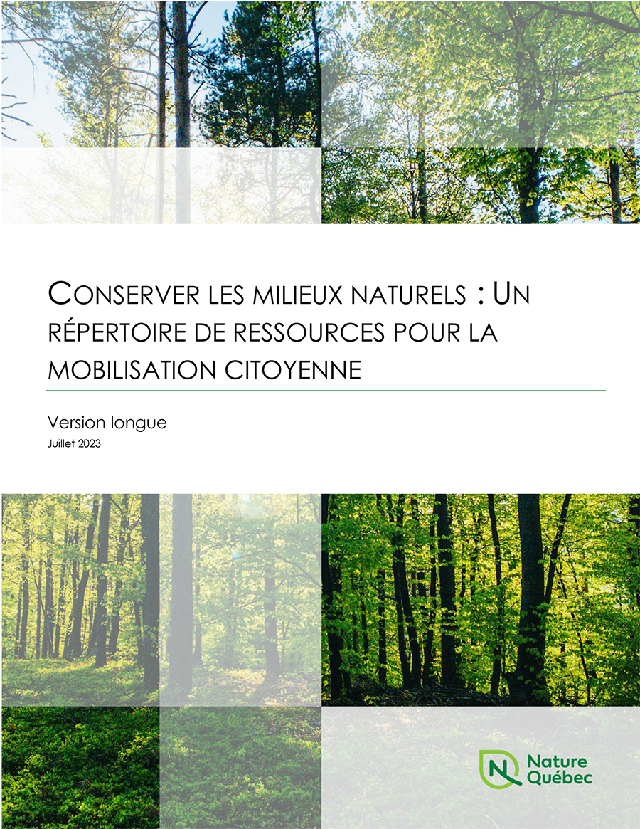 Conserver les milieux naturels : Un répertoire de ressources pour la mobilisation citoyenne ...